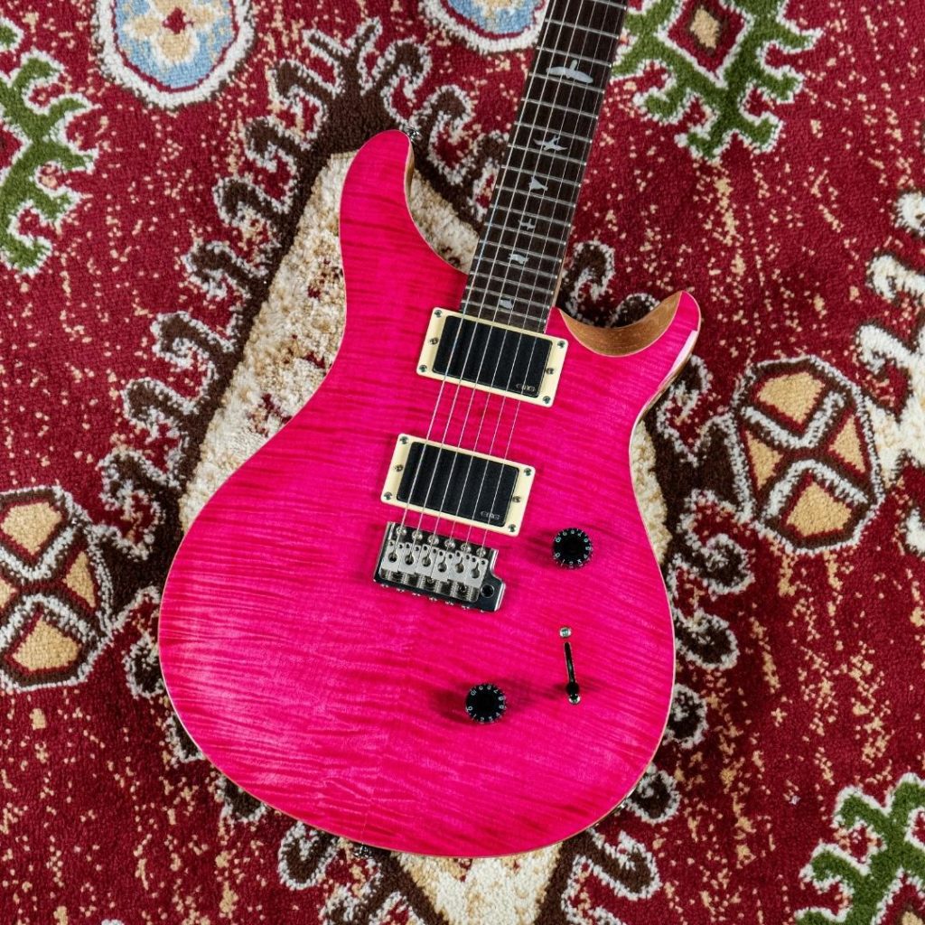 PRS SE Custom 24 in Bonnie Pink with EMG Pickups - The Guitar Marketplace
