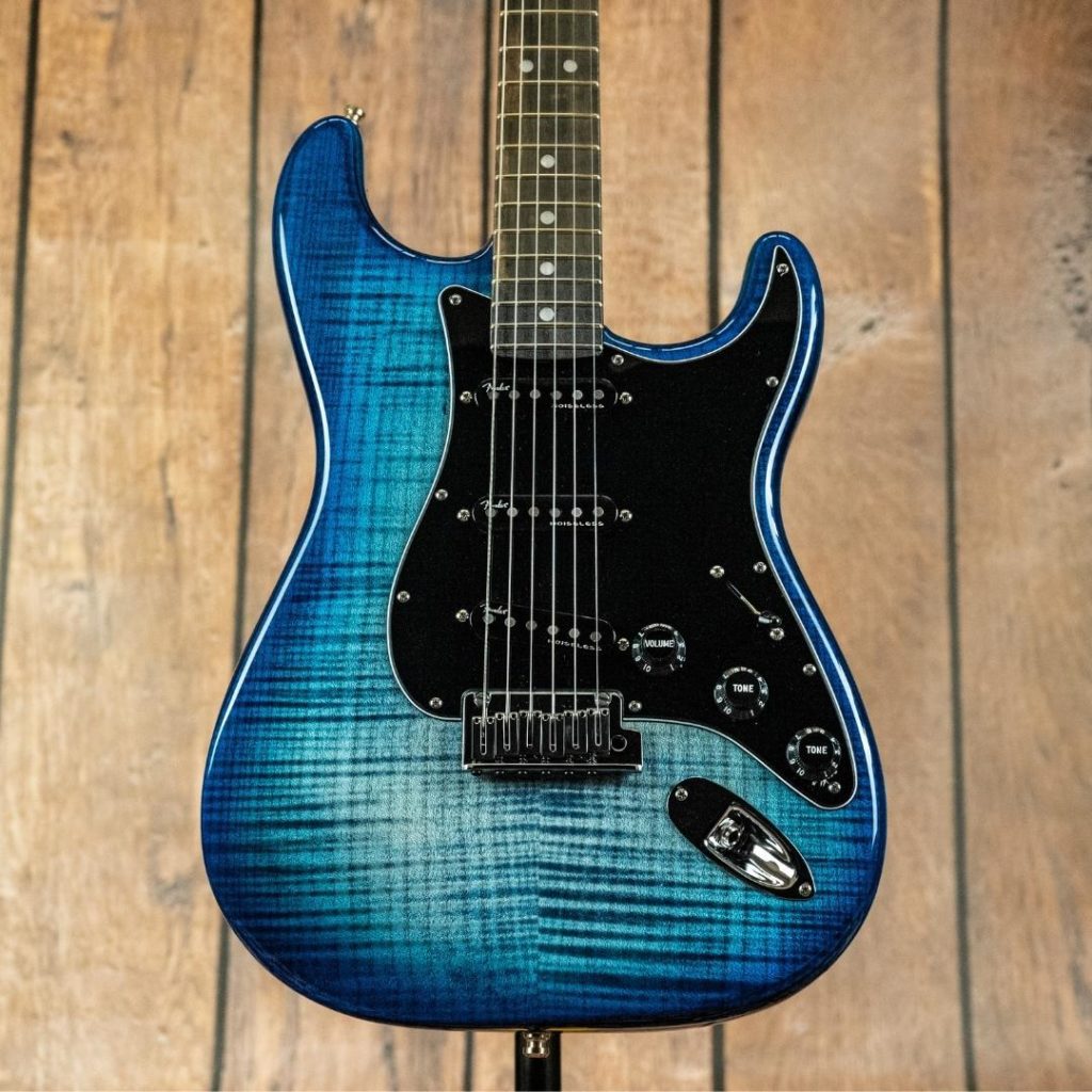 Fender FSR American Ultra Stratocaster in Denim Burst - The Guitar ...