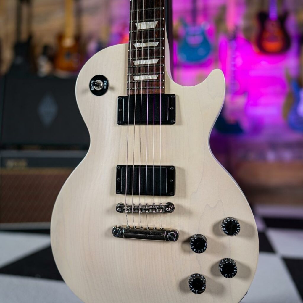 Gibson Les Paul LPJ in Rubbed Trans White - The Guitar Marketplace