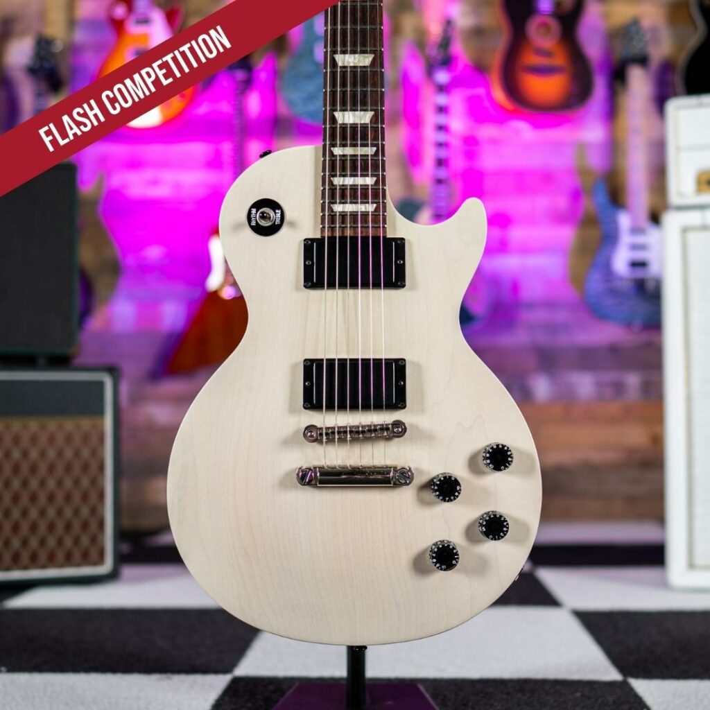 Gibson Les Paul LPJ in Rubbed Trans White - The Guitar Marketplace