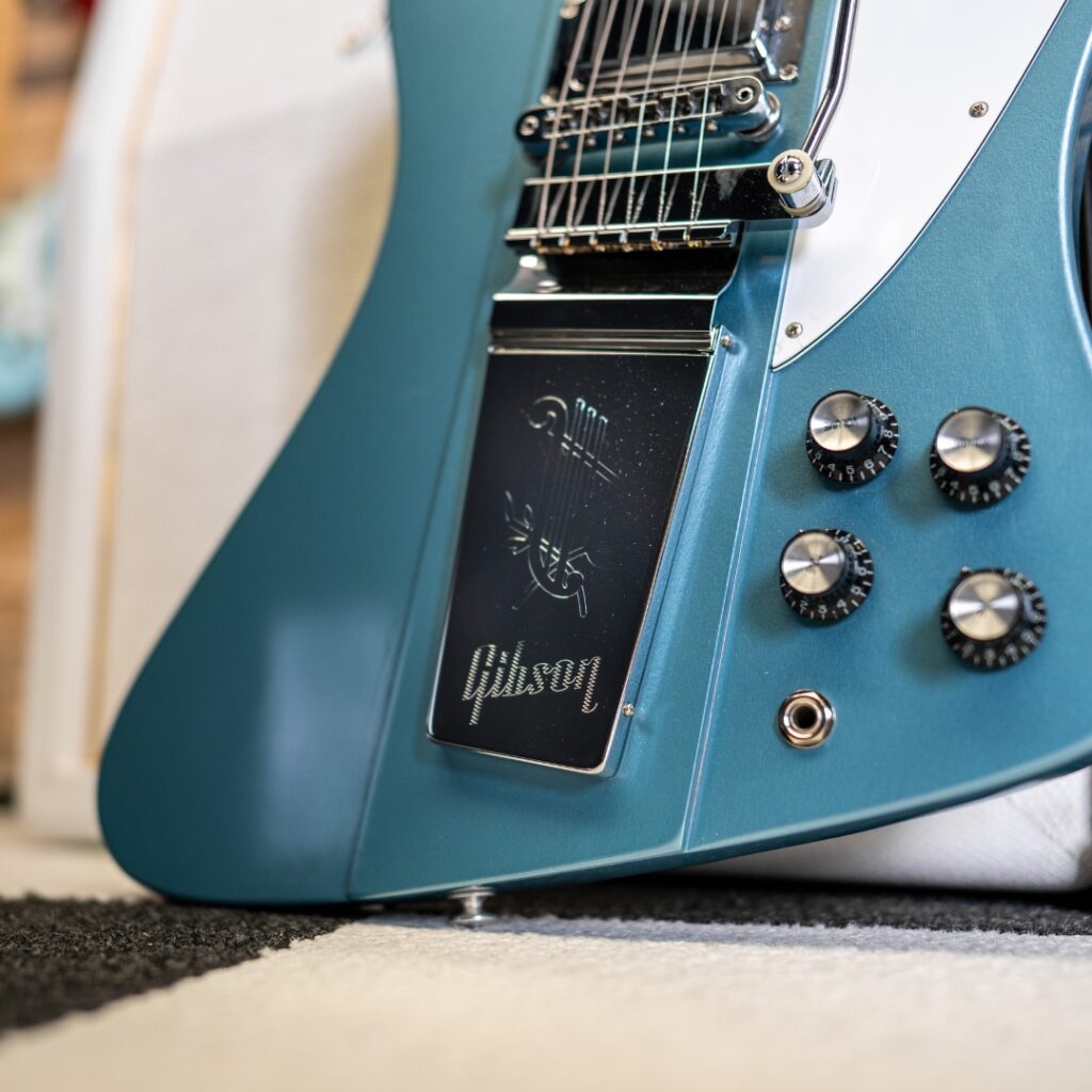 Gibson Limited Edition Firebird Lyre Tail Vibrola in Faded Pelham Blue ...