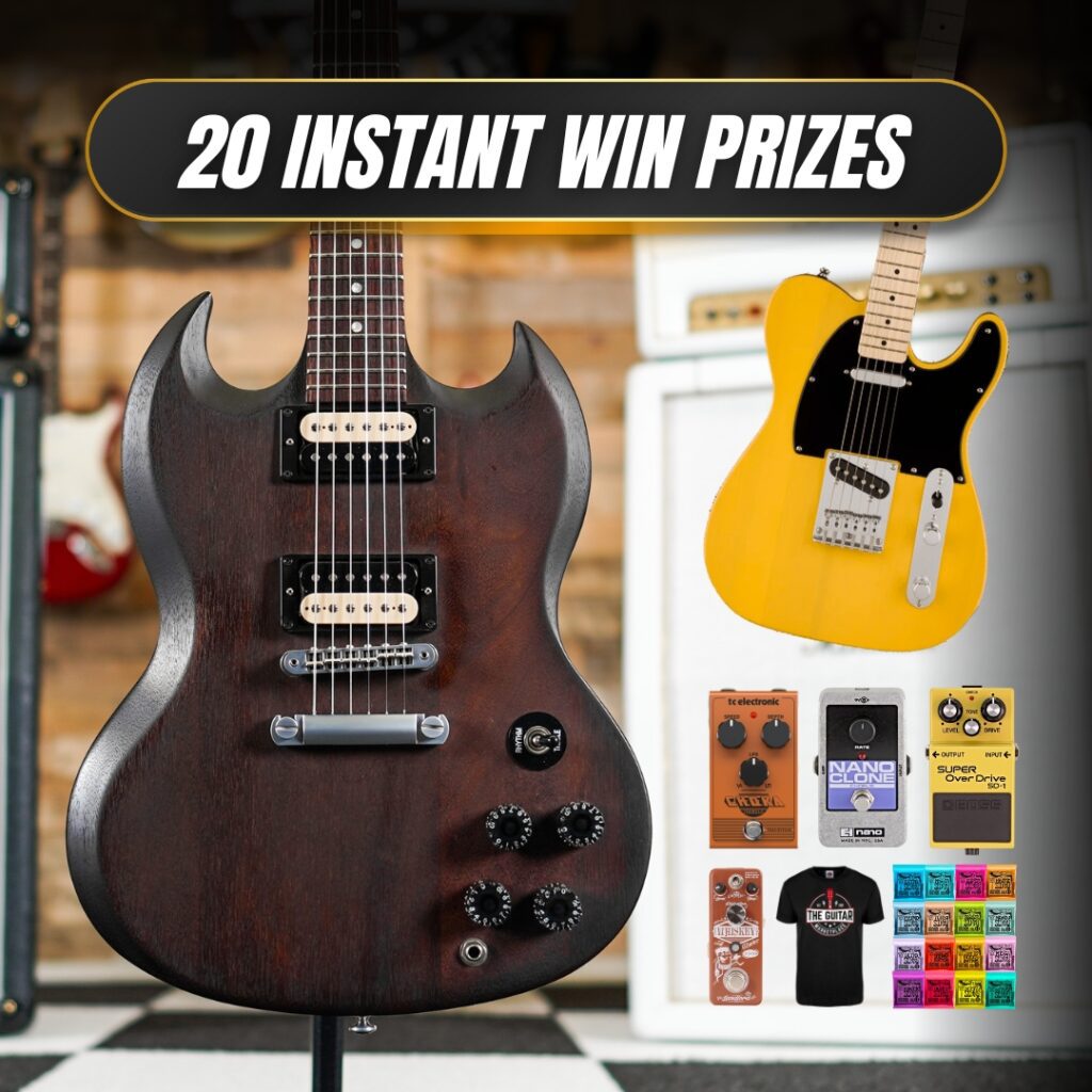 20 Instant Win Prizes - Gibson 120th Anniversary SGJ, Squier Tele, Plus ...