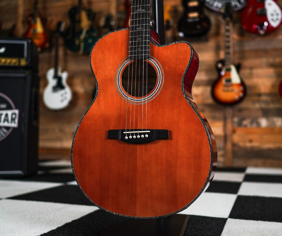 PRS SE A50E Electro-Acoustic in Fire Red Burst - The Guitar Marketplace